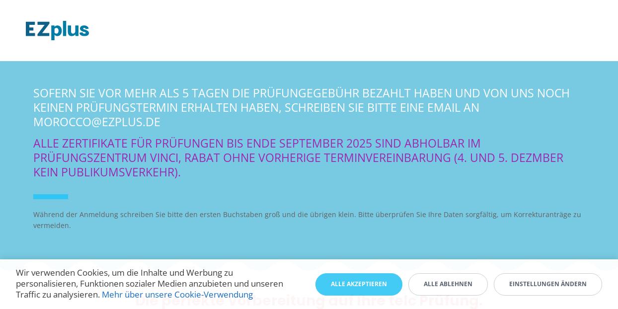 EZplus || Deutsch Sprachprüfungen in Marokko